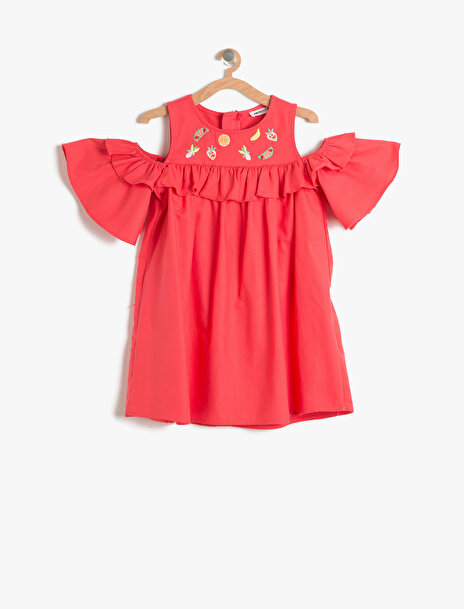 Koton Kız Çocuk İşlemeli Elbise