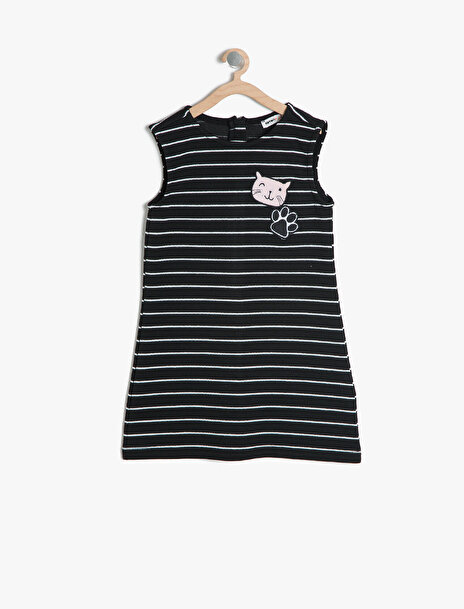 Koton Kız Çocuk Aplikeli Elbise