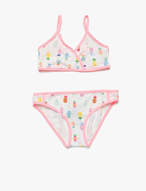 Koton Kız Çocuk Desenli Bikini Takım