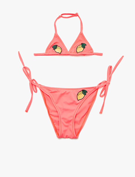 Koton Kız Çocuk İşlemeli Bikini Takım Koton Kız Çocuk İşlemeli Bikini Takım