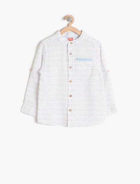 Koton Erkek Çocuk Keten Çizgili Gömlek