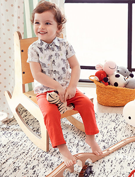 Koton Erkek Çocuk Hayvan Baskılı Gömlek