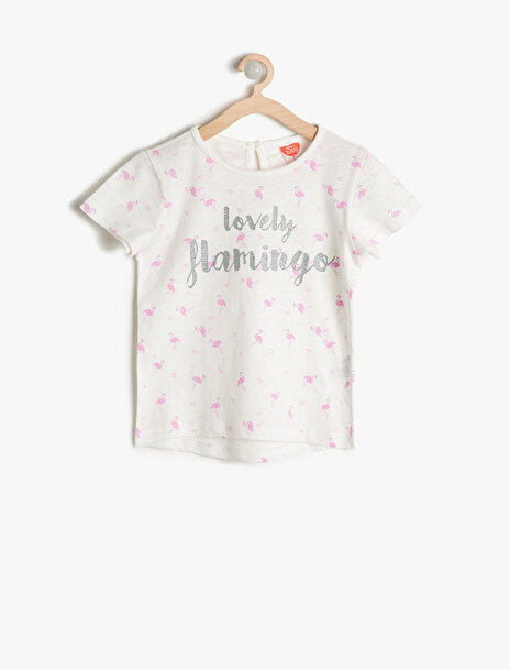 Koton Kız Çocuk Yazılı Baskılı T-Shirt