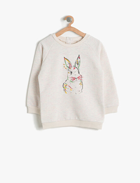 Koton Kız Çocuk Hayvan Baskılı Sweatshirt
