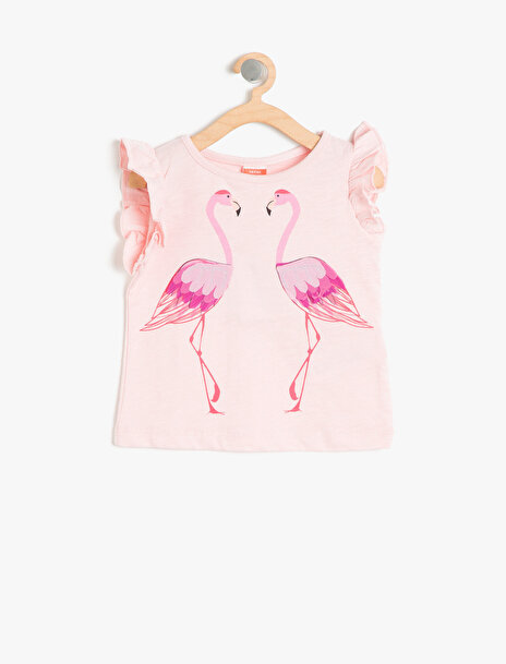 Koton Kız Çocuk 3 Boyutlu T-Shirt