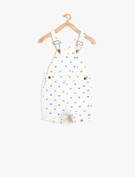 Koton Kız Çocuk Kalp Baskılı Tulum