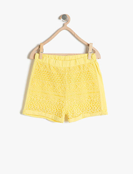 Koton Kız Çocuk Dantel Detaylı Şort