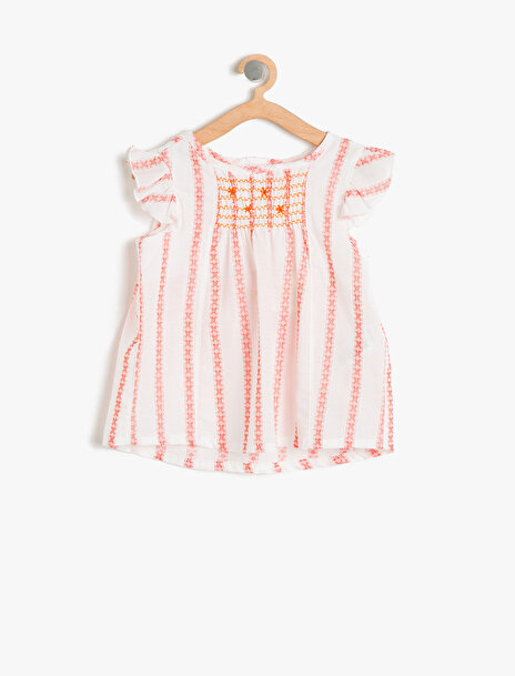 Koton Kız Çocuk İşlemeli Bluz