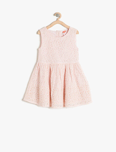 Koton Kız Çocuk Dantel Detaylı Elbise