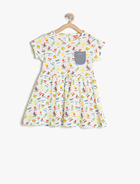 Koton Kız Çocuk Hayvan Baskılı Elbise