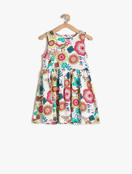 Koton Kız Çocuk Çiçekli Elbis Koton Kız Çocuk Çiçekli Elbis