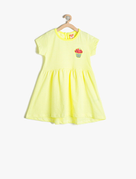 Koton Kız Çocuk Aplikeli Elbise