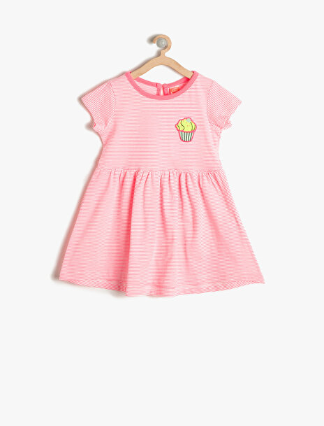 Koton Kız Çocuk Aplikeli Elbise