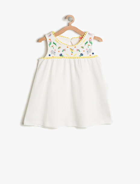 Koton Kız Çocuk İşlemeli Elbise