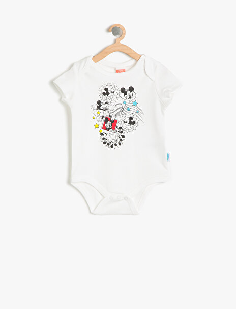 Koton Erkek Çocuk Mickey Mouse Baskılı Çıtçıtlı Zıbın