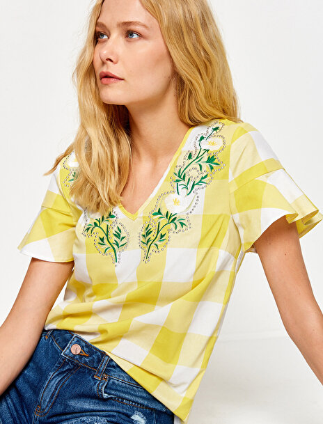 Koton Kadın İşlemeli Bluz