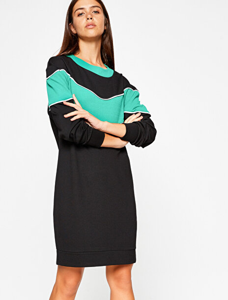 Koton Kadın Renk Bloklu Elbise