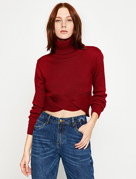 Koton Kadın Boğazlı Triko Kazak