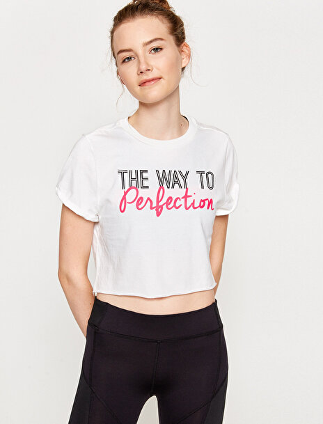 Koton Kadın Ebru Şallı Loves Koton Sport T-Shirt