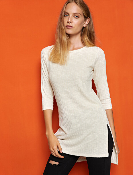 Koton Kadın Yırtmaç Detaylı Tunik