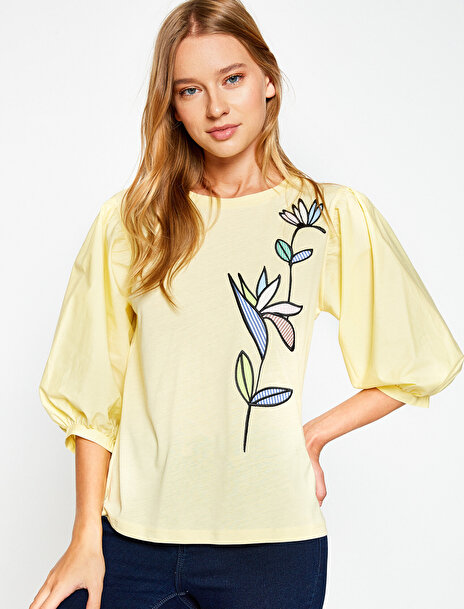 Koton Ole Genç Kız İşleme Detaylı T-Shirt
