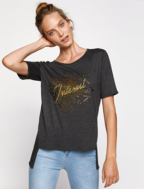 Koton Kadın Yazılı Baskılı T-Shirt