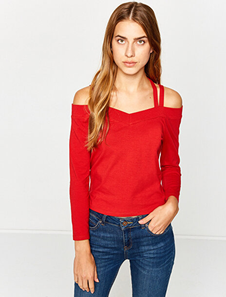 Koton Kadın Omzu Açık T-Shirt