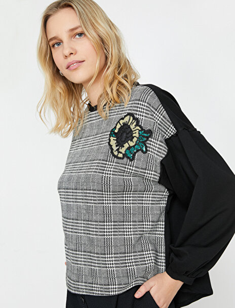 Koton Kadın Boncuk İşlemeli Sweatshirt