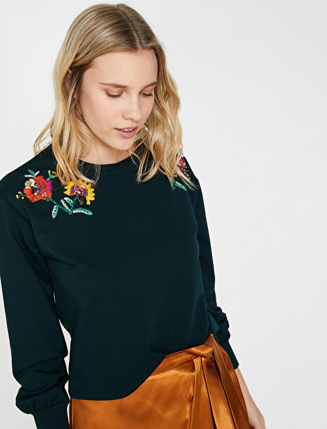 Koton Kadın İşlemeli Kazak