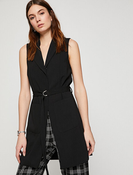 Koton Kadın Kemer Detaylı Yelek