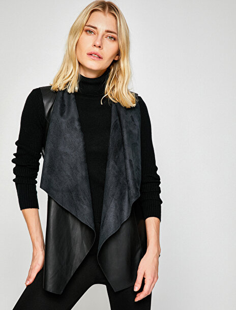 Koton Kadın Deri Görünümlü Yelek