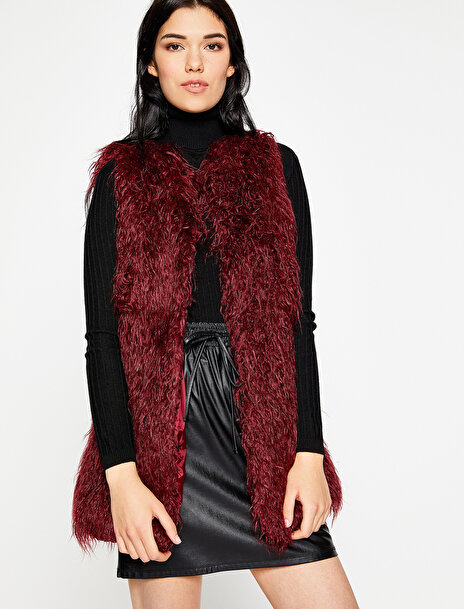 Koton Kadın Suni Kürk Detaylı Yelek