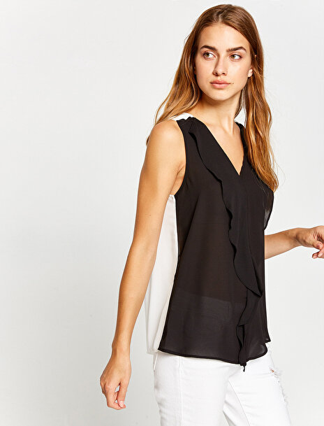 Koton Kadın Renk Bloklu Bluz