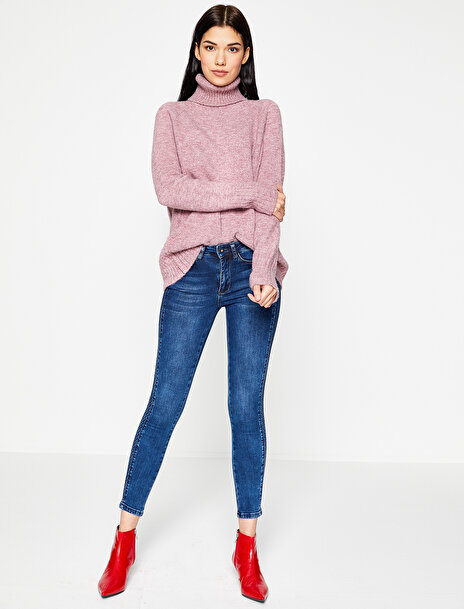 Koton Kadın Eve Slim Jean - Yüksek Bel Normal Kesim Hafif Düz Paça Pantolon Koton Kadın Eve Slim Jean - Yüksek Bel Normal Kesim Hafif Düz Paça Pantolon