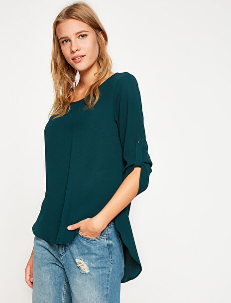 Koton Kadın Oyuk Yaka Bluz