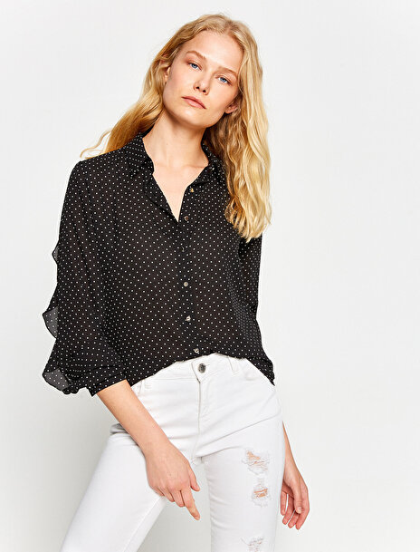 Koton Kadın Puantiye Detaylı Gömlek