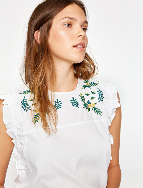 Koton Kadın İşlemeli Bluz