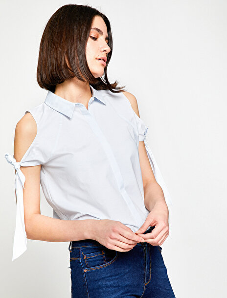 Koton Kadın Omzu Açık Gömlek