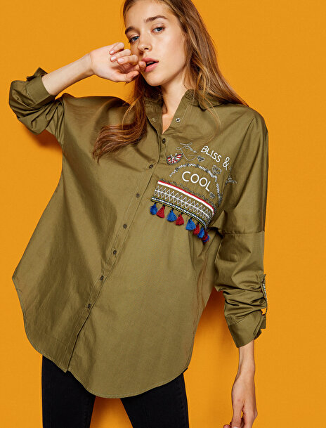 Koton Kadın İşlemeli Gömlek