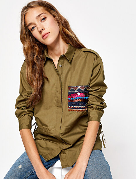 Koton Kadın İşlemeli Gömlek