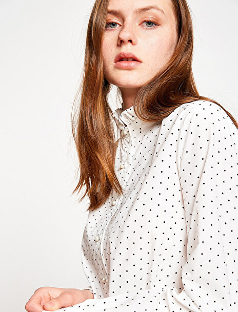 Koton Kadın Puantiye Detaylı Gömlek