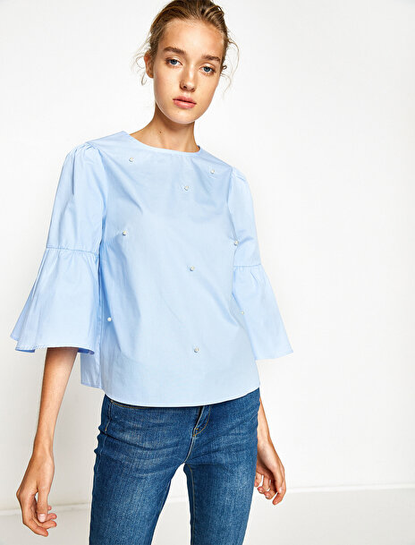 Koton Kadın Boncuk Detaylı Bluz
