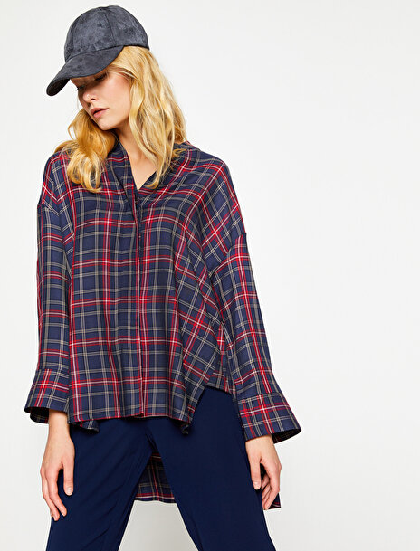 Koton Kadın Kareli Tunik Koton Kadın Kareli Tunik