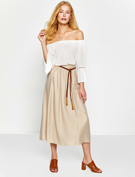 Koton Kadın Beli Bağlamalı Etek