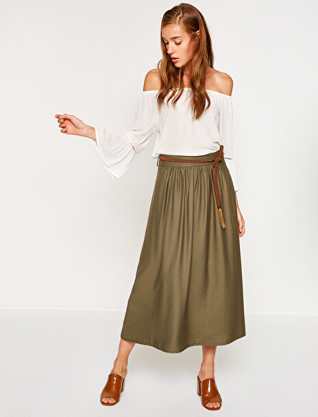 Koton Kadın Beli Bağlamalı Etek