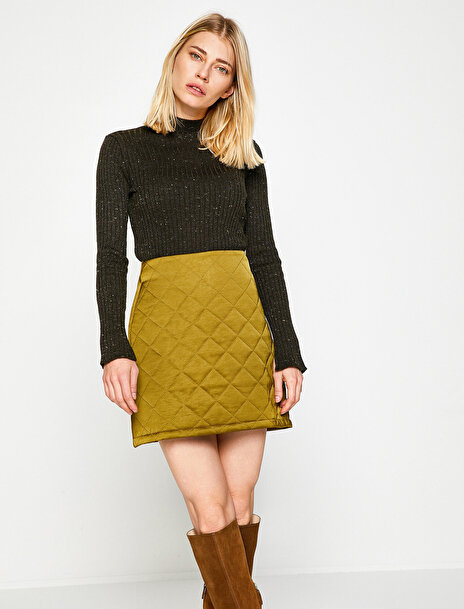 Koton Kadın Kapitone Etek