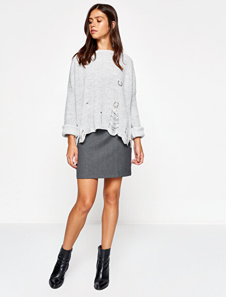 Koton Kadın Ekose Mini Etek