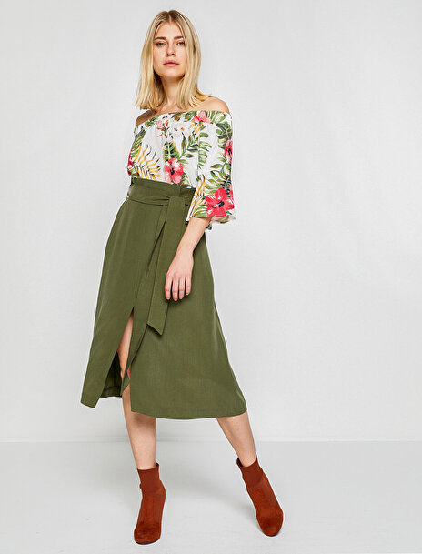 Koton Kadın Beli Bağlamalı Etek