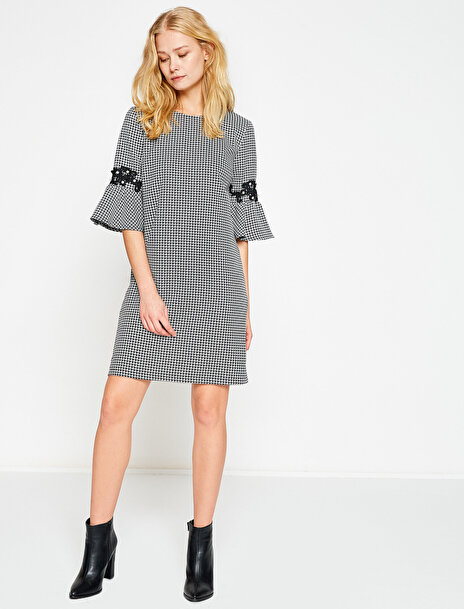 Koton Kadın Kareli Elbise