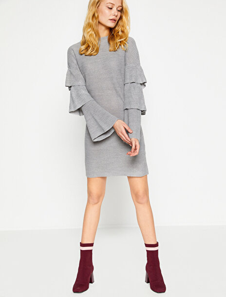 Koton Kadın Fırfır Detaylı Elbise